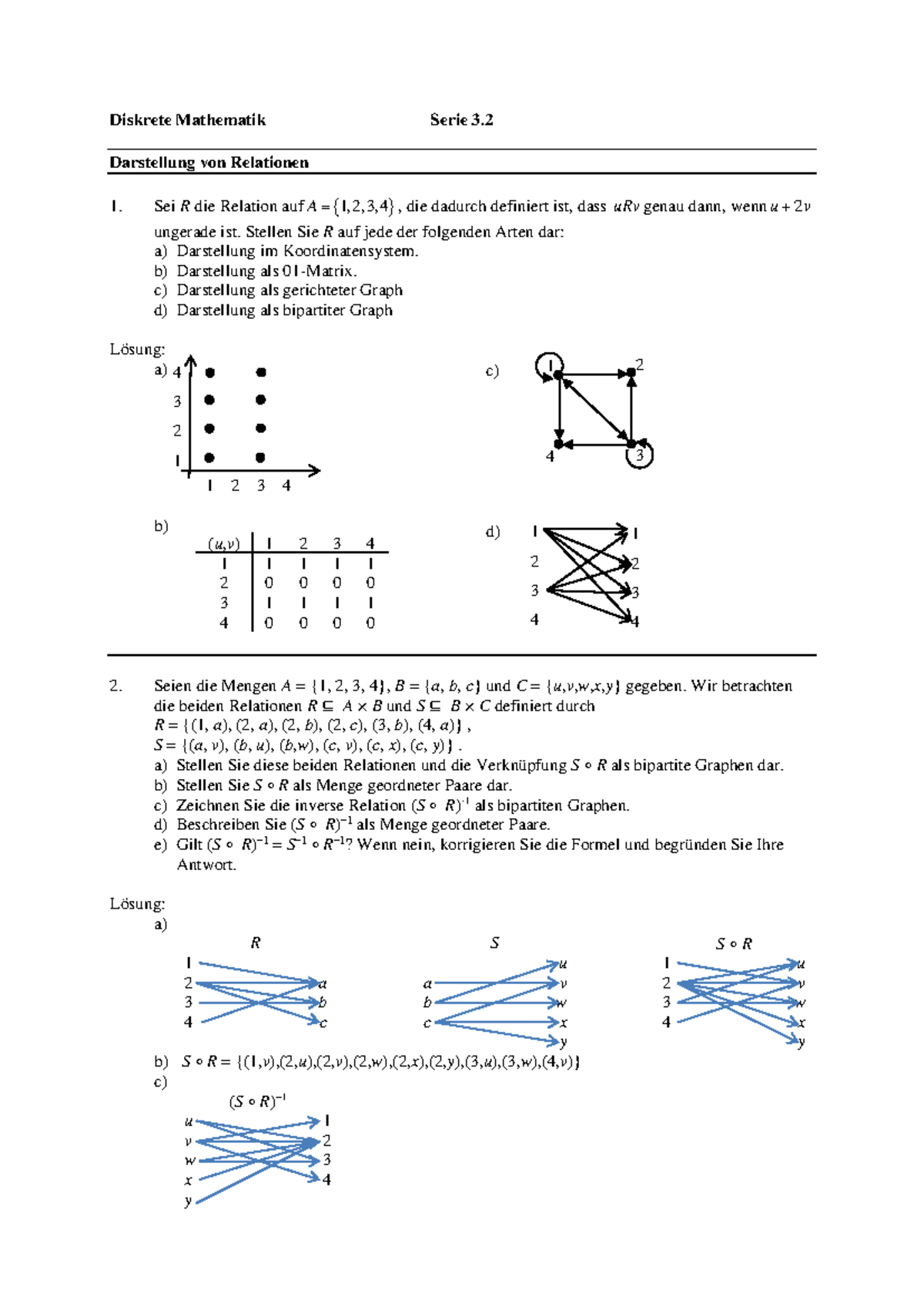 Serie 3-2 - Disk Mathe praktika - Diskrete Mathematik Serie 3 ...