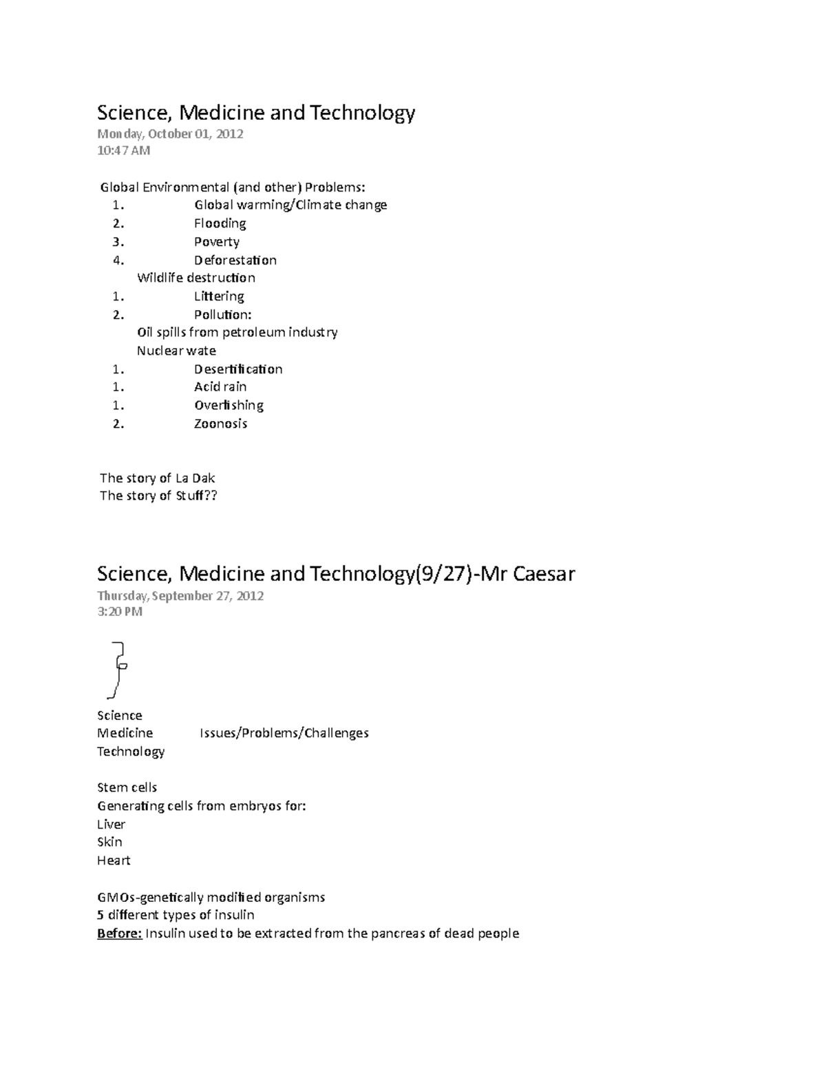 Science,Medicine and Technology notes - Science, Medicine and ...