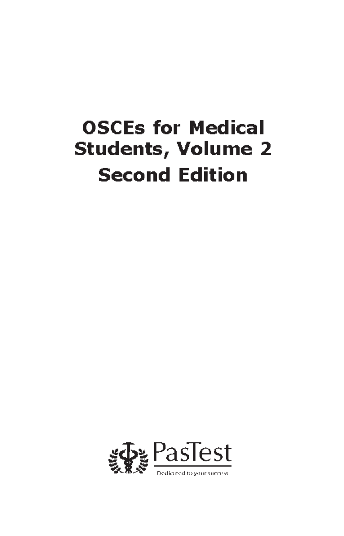 OSCEs UG V2 BOOK gastroenterology - OSCEs for Medical Students, Volume ...