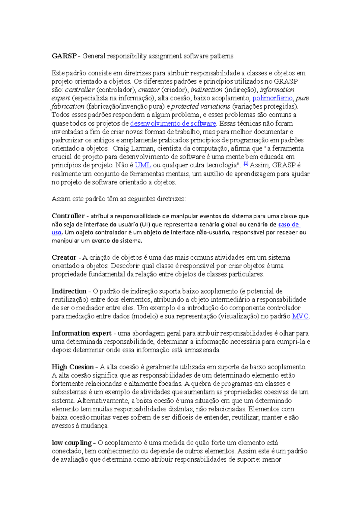 Padrão Garsp - GARSP - General responsibility assignment software ...