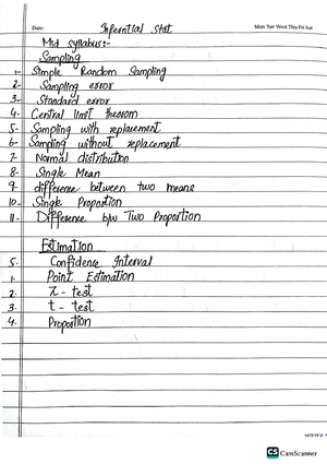 Introduction to statistical theory part - Introduction To Statistical ...