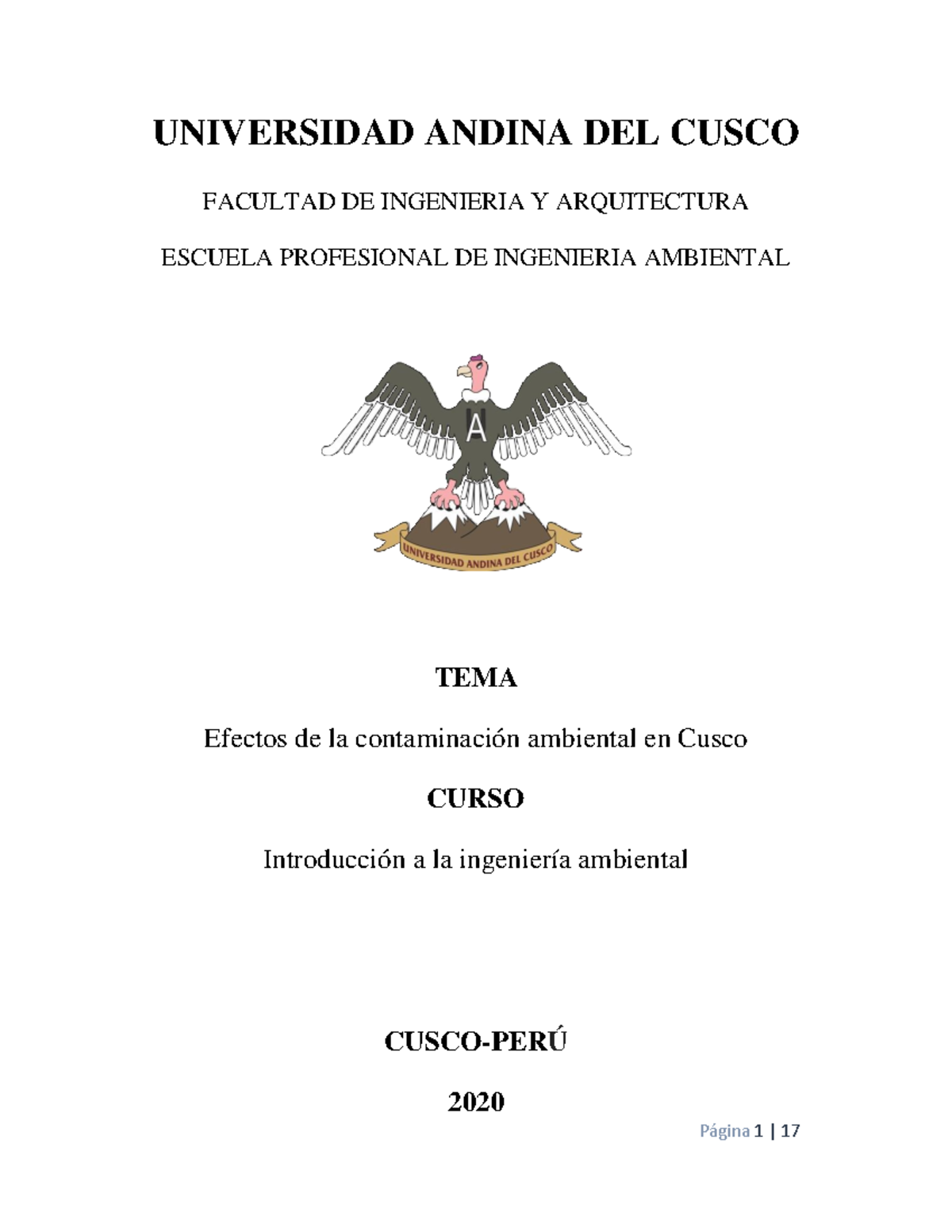 Efectos de la contaminacion ambiental en el cusco - Warning: TT: undefined function: 32 Warning ...