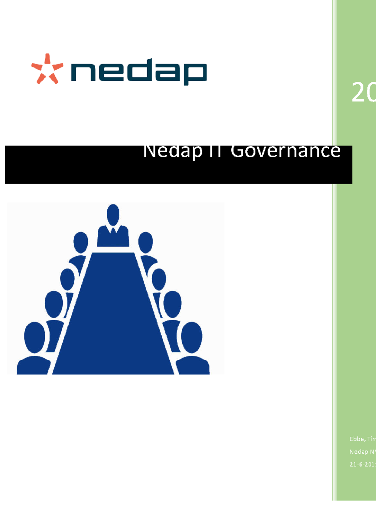 Adviesrapport Nedap Ebbe Tim en Emiel - 2019 Ebbe, Tim Nedap NV 21-6 ...