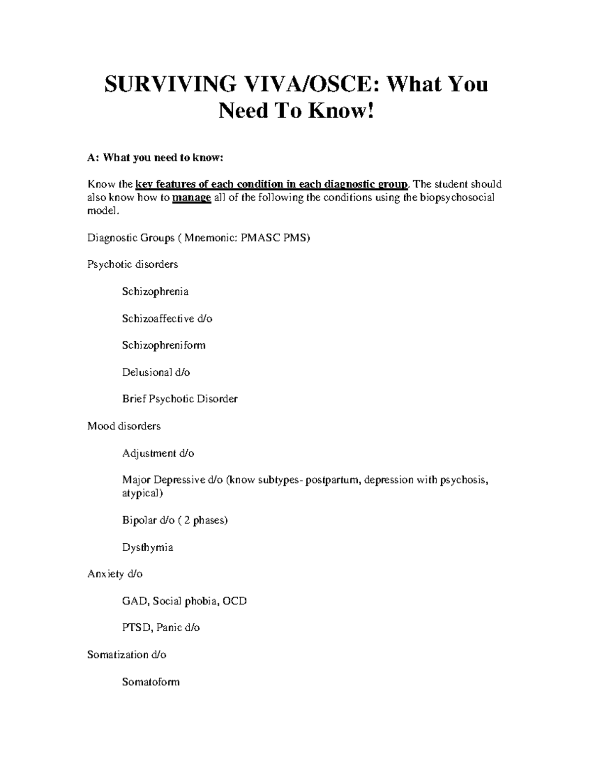 Nurse OSCE Practice - SURVIVING VIVA/OSCE: What You Need To Know! A ...