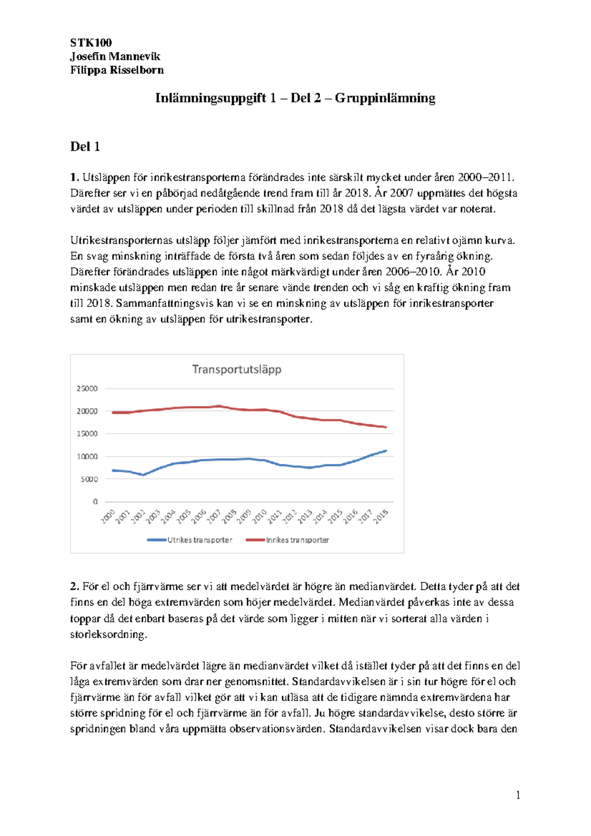 Statistik lab från grundkurs i statisk. - Josefin Mannevik Filippa ...
