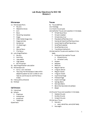 BIO 175 Lab01 - N/A - BIO 175 Online Lab 1: Introduction to the Microscope Experiment 1: Virtual ...