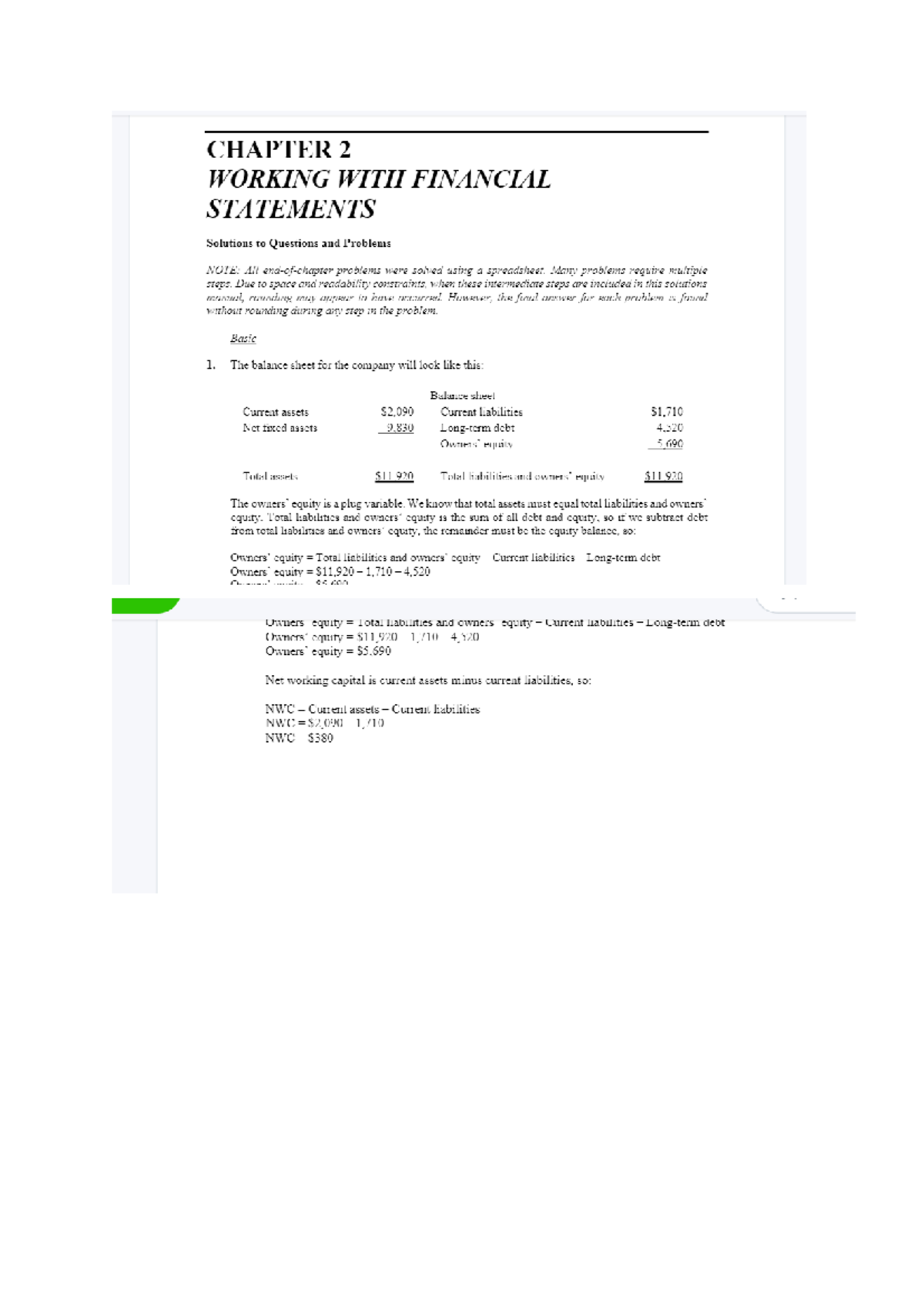 Chapter 2- 10 edition book solutions - AF102 - Studocu