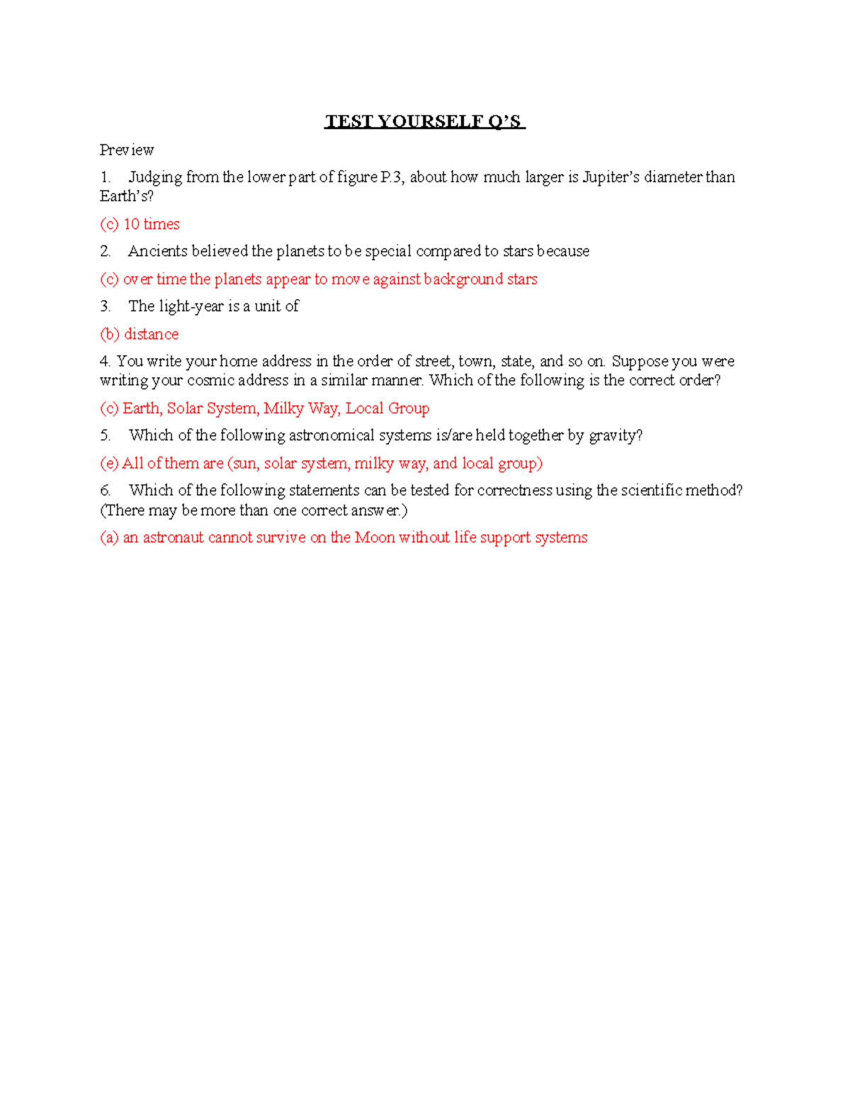 Astronomy test yourself Preview - TEST YOURSELF Q’S Preview Judging ...