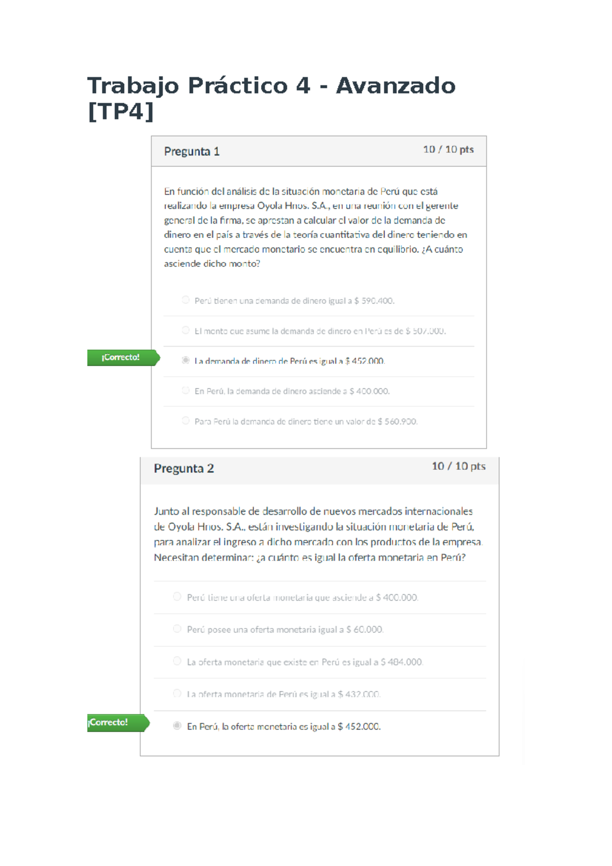 TP 4 Avanzado Economia - 100% - Principios de Economía - Trabajo Práctico 4 - Avanzado [TP4 ...