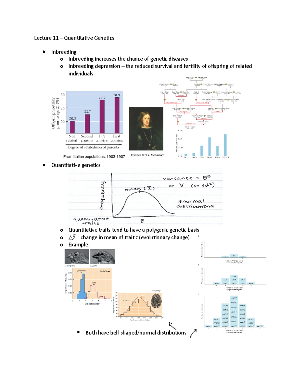Lecture 11- Quantitative Genetics - Lecture 11 – Quantitative Genetics ...