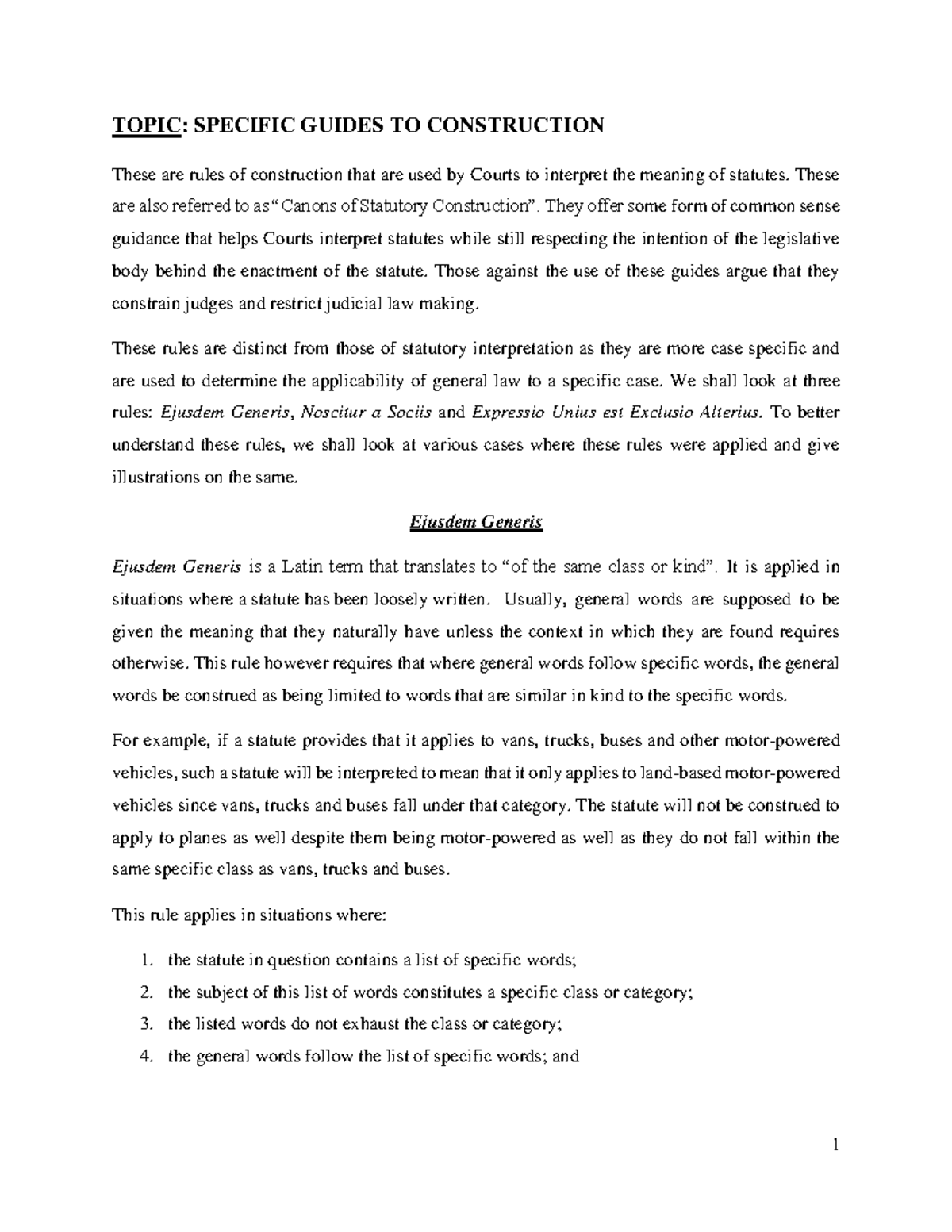 Lecture 5 - Specific Guides to Construction - TOPIC: SPECIFIC GUIDES TO ...