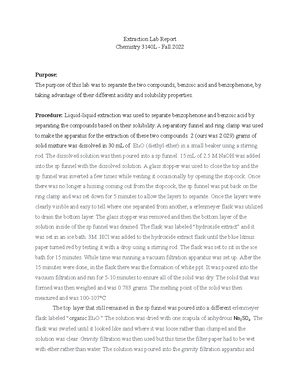 Chem 20 - Lab 1 - Sample lab report are provided to give instructions ...