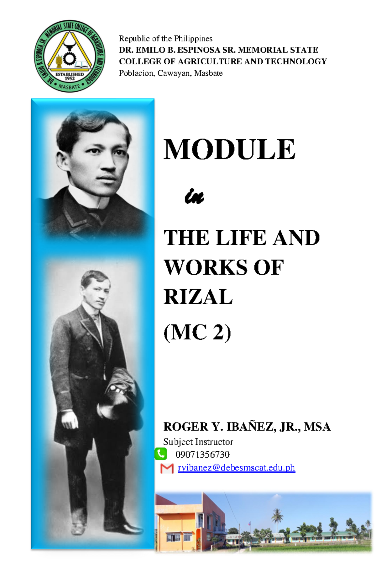Chapter 14-25 Rizal - Republic of the Philippines DR. EMILO B. ESPINOSA ...