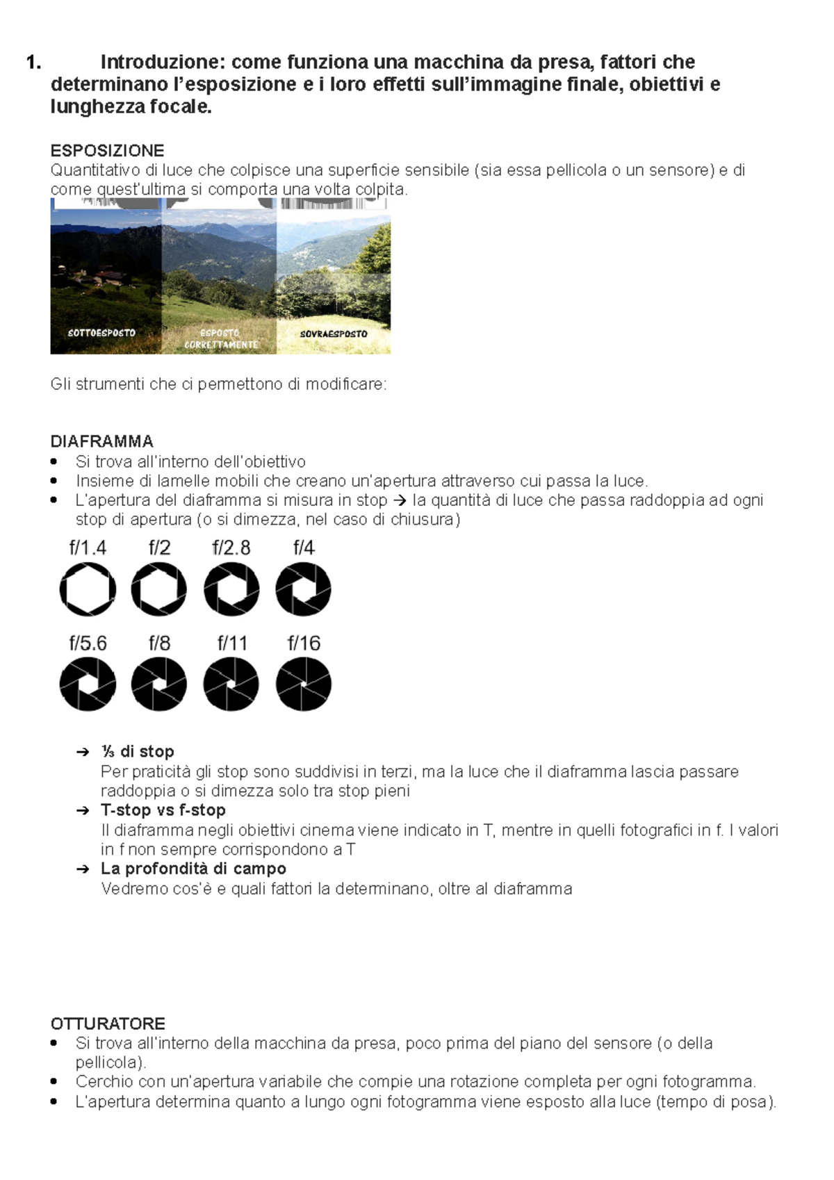 Introduzione alle tecniche di ripresa - 1. Introduzione: come funziona ...