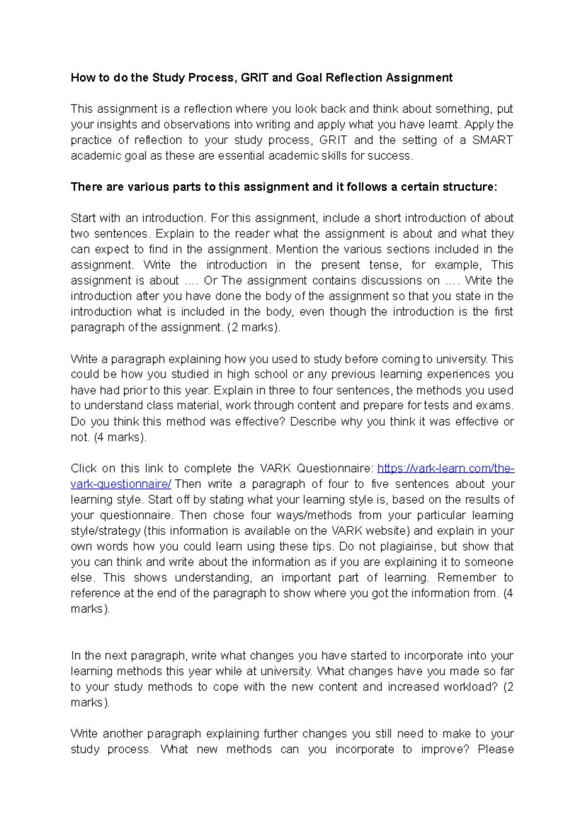 LLB How to do the Study Process, GRIT and Goal Assignment - How to do ...