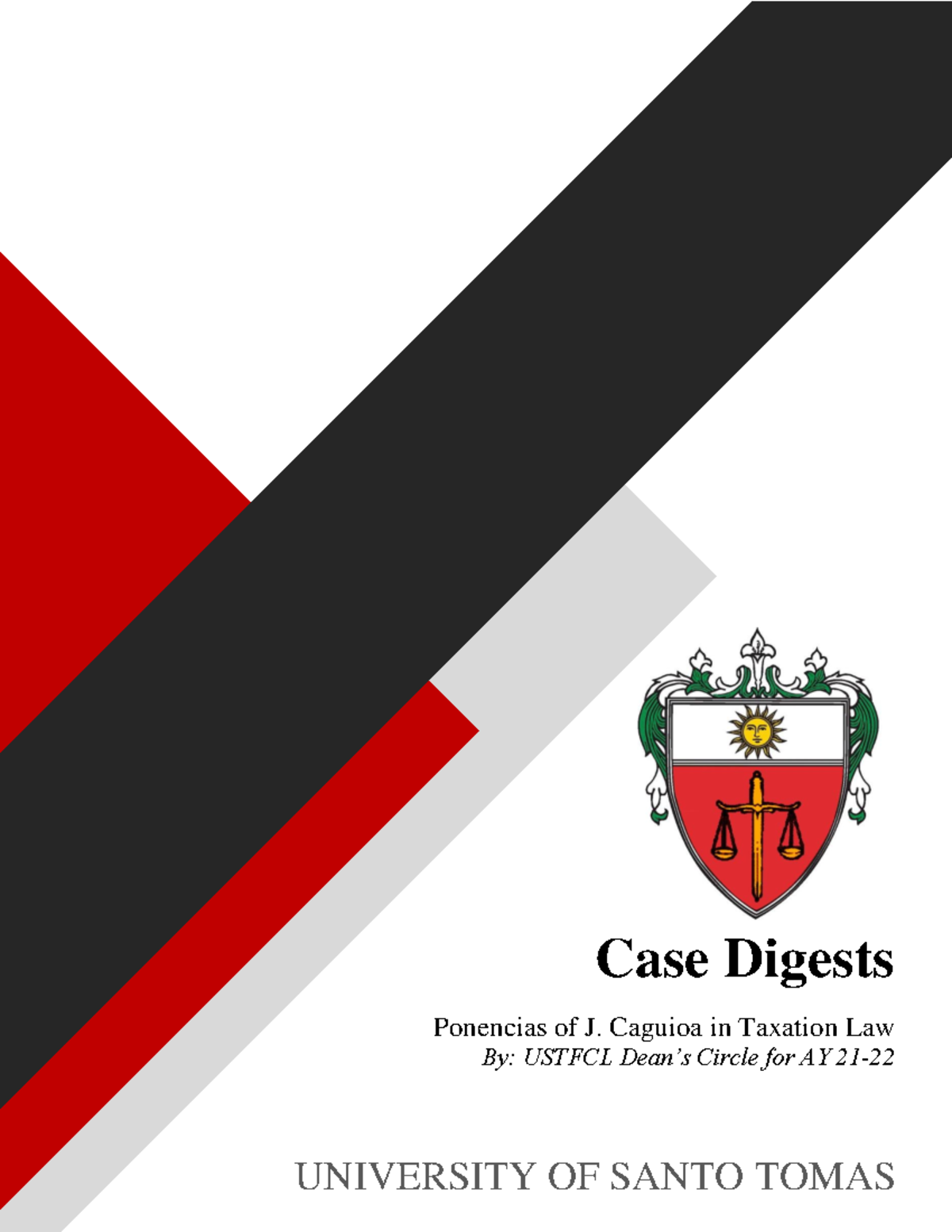 Ponencias of J - Pooled cases - UNIVERSITY OF SANTO TOMAS Ponencias of ...