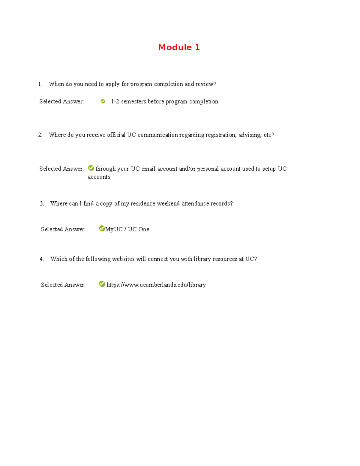 CPT modules quiz - Module 1 1. When do you need to apply for program completion and review ...