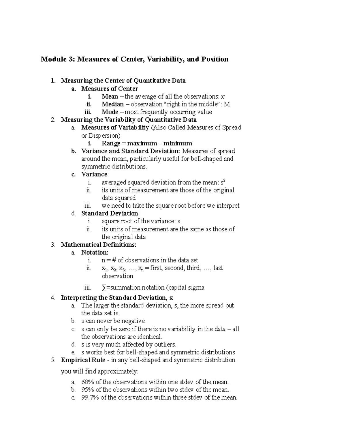 Module 3 Measures of Center, Variability, and Position - Deprecated API ...