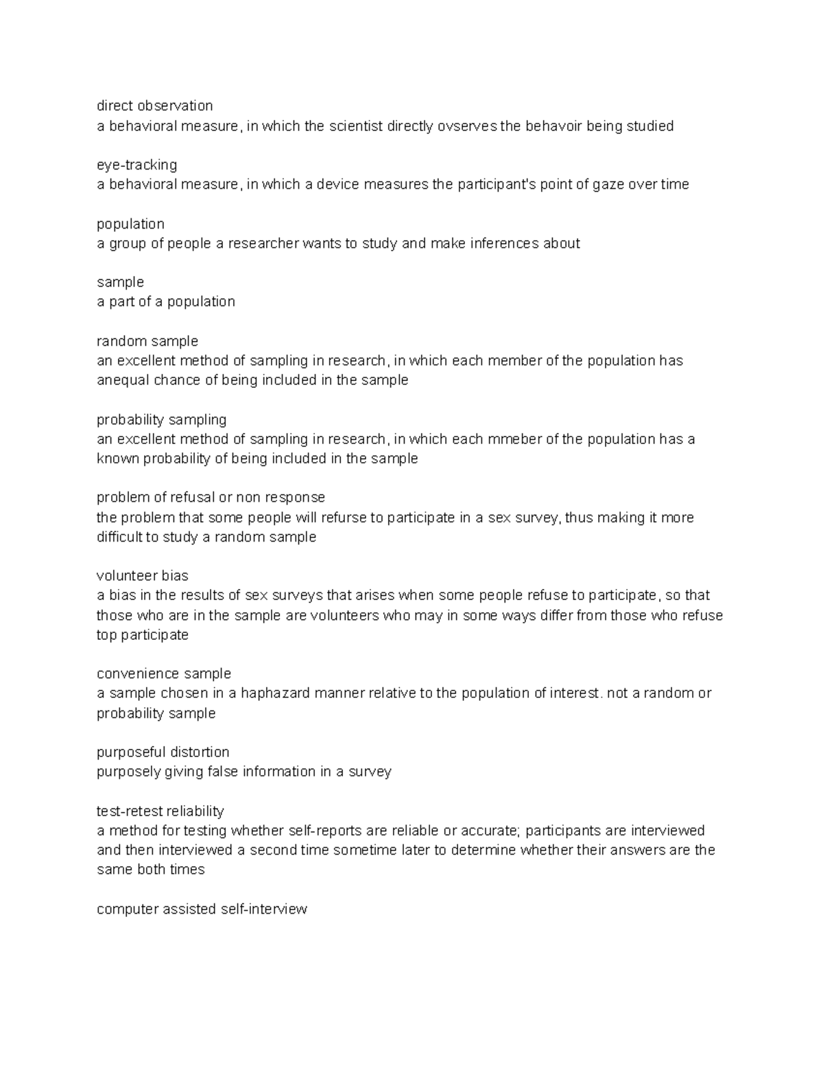 453- 7 - Professor: Janet Hyde - direct observation a behavioral ...