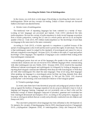 Lecture Notes on Showing a Higher Level of Knowledge in Describing ...