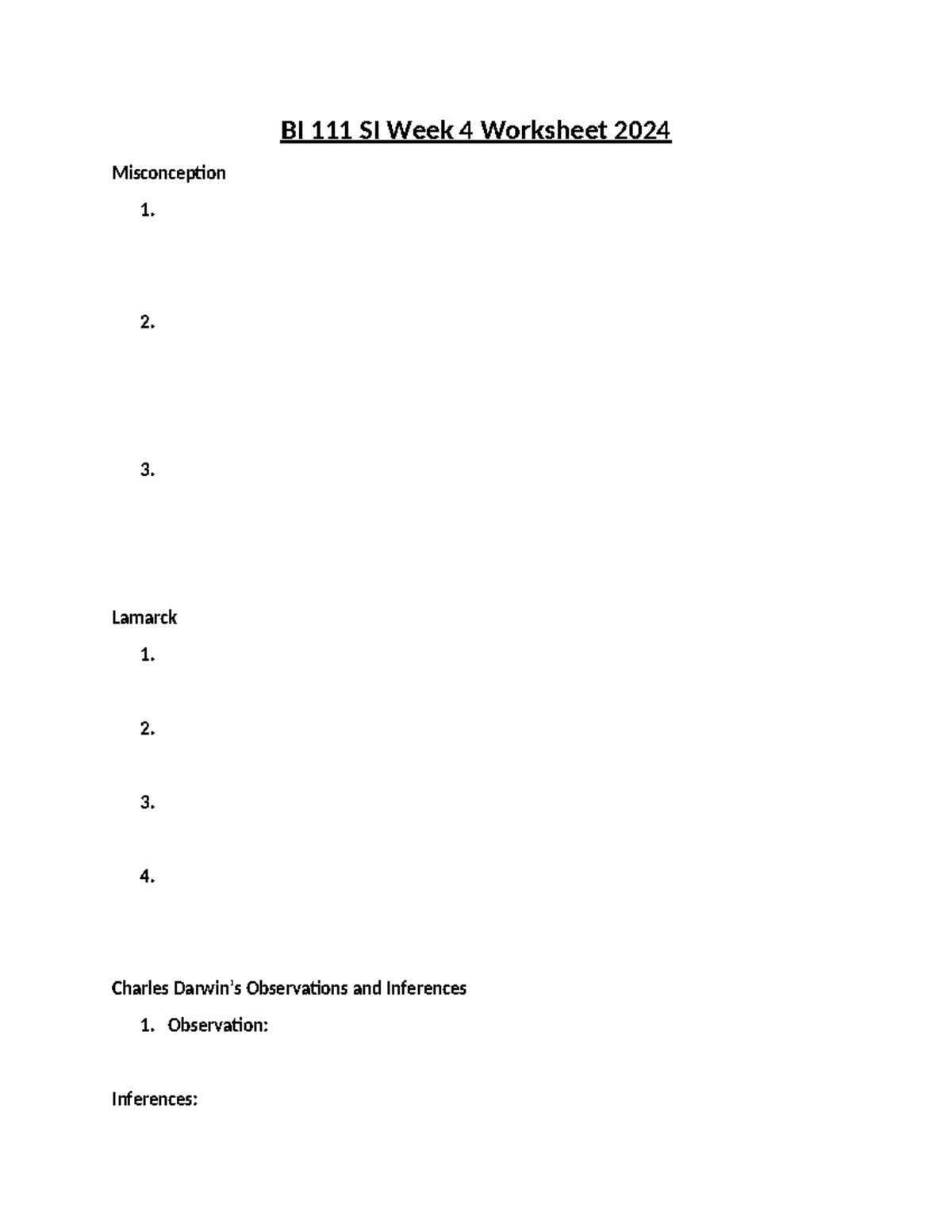 BI 111 SI Week 4 Worksheet - BI 111 SI Week 4 Worksheet 2024 ...