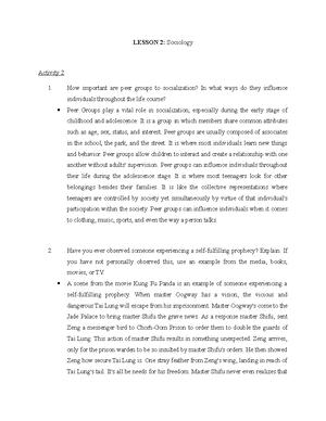 Understanding the Self (UTS) - Activity Lesson 6: Physical Self - Understanding the Self (GEED ...