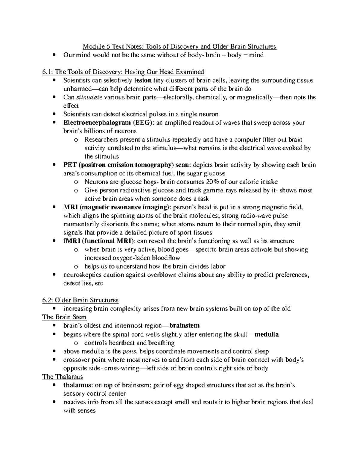 Module 6 Text Notes - Module 6 Text Notes: Tools of Discovery and Older ...