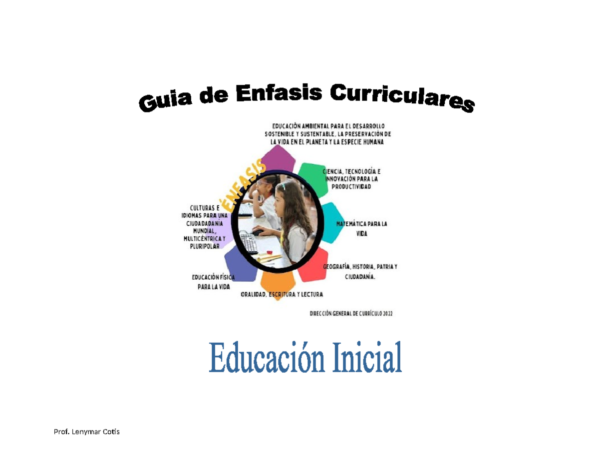 Guia de enfasis inicial completa - El nivel inicial está estructurado ...