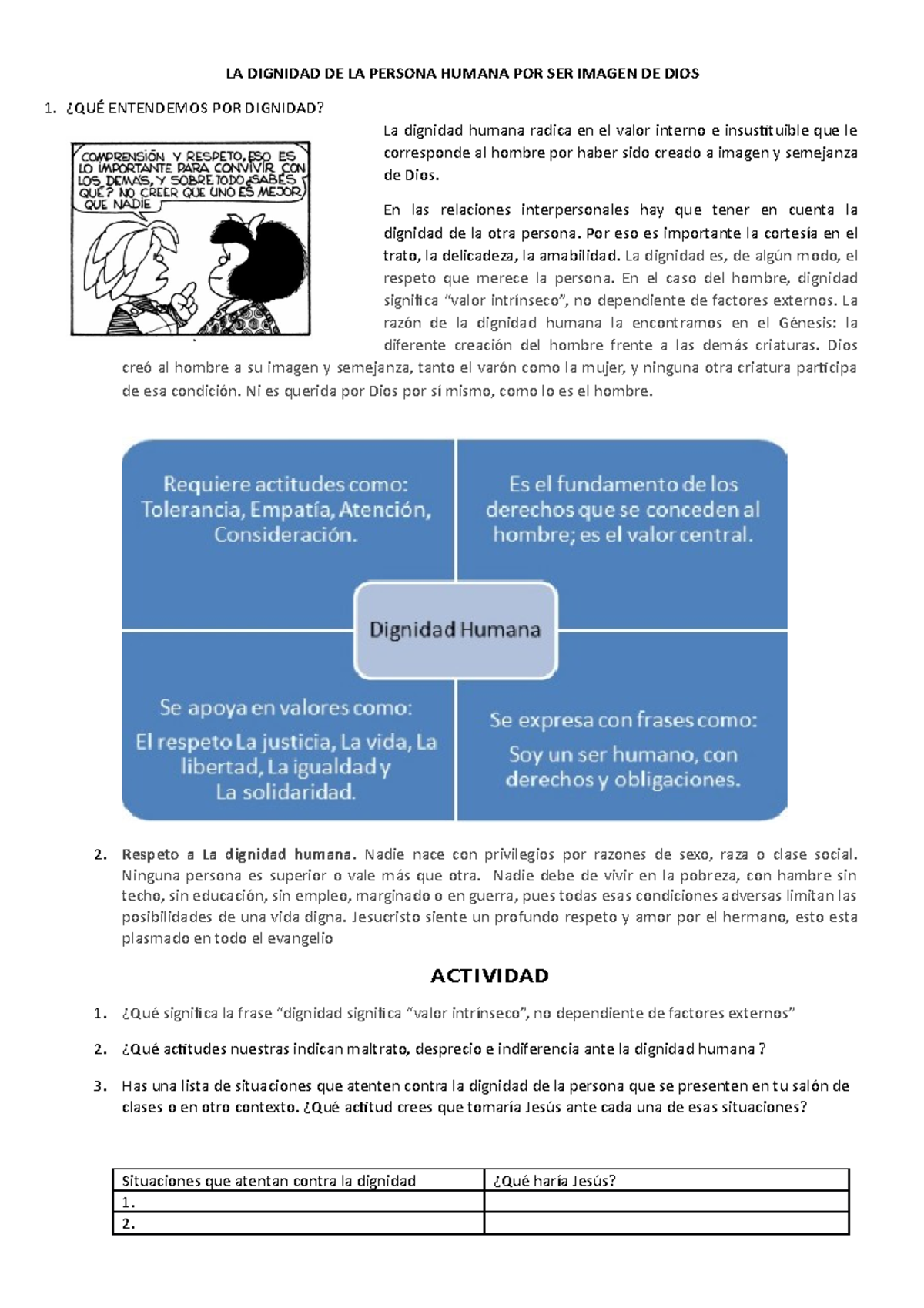384454405 La Dignidad de La Persona Humana Por Ser Imagen de Dios - LA ...