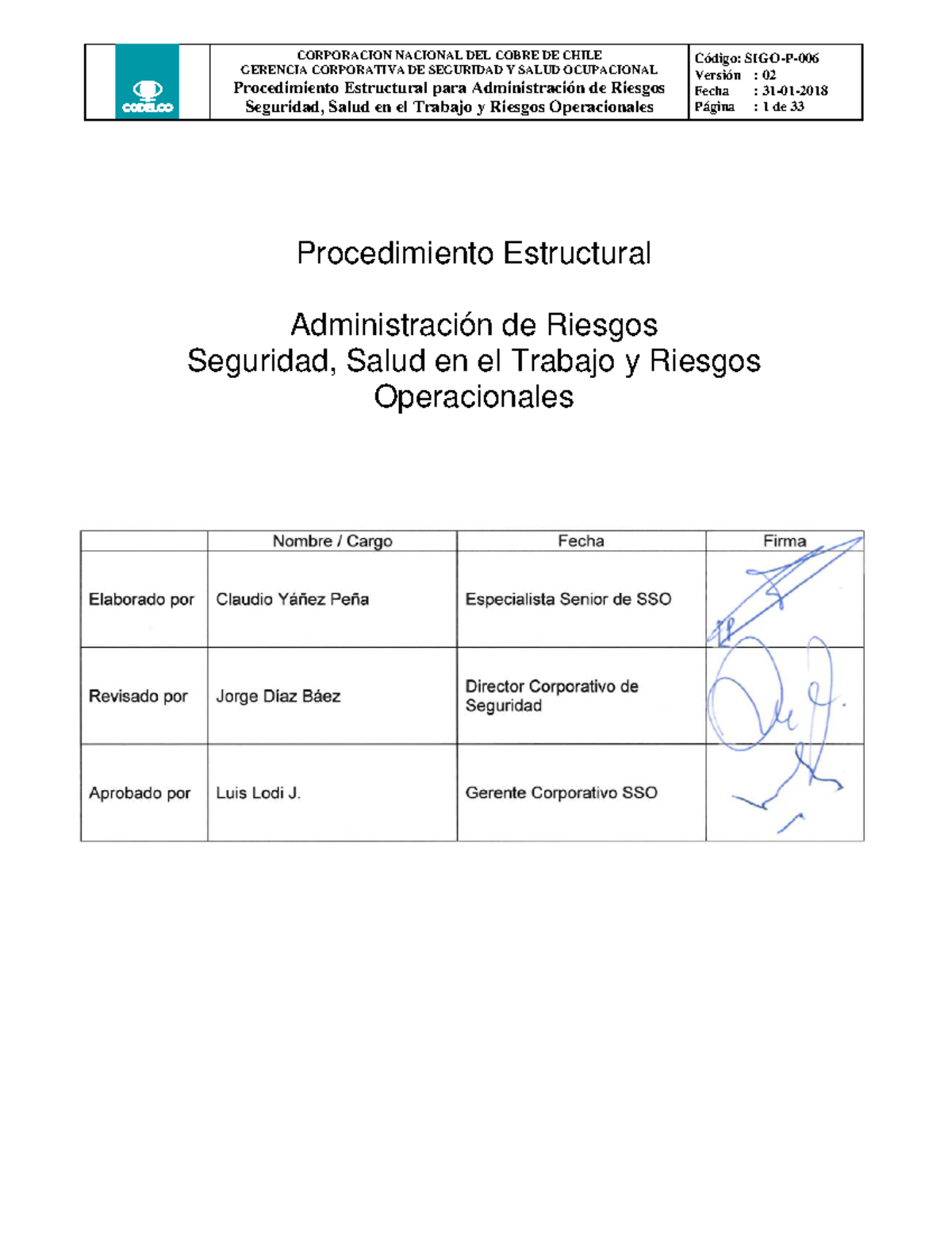 4.-SIGO-P-006 Administración de Riesgos v2 - GERENCIA CORPORATIVA DE ...