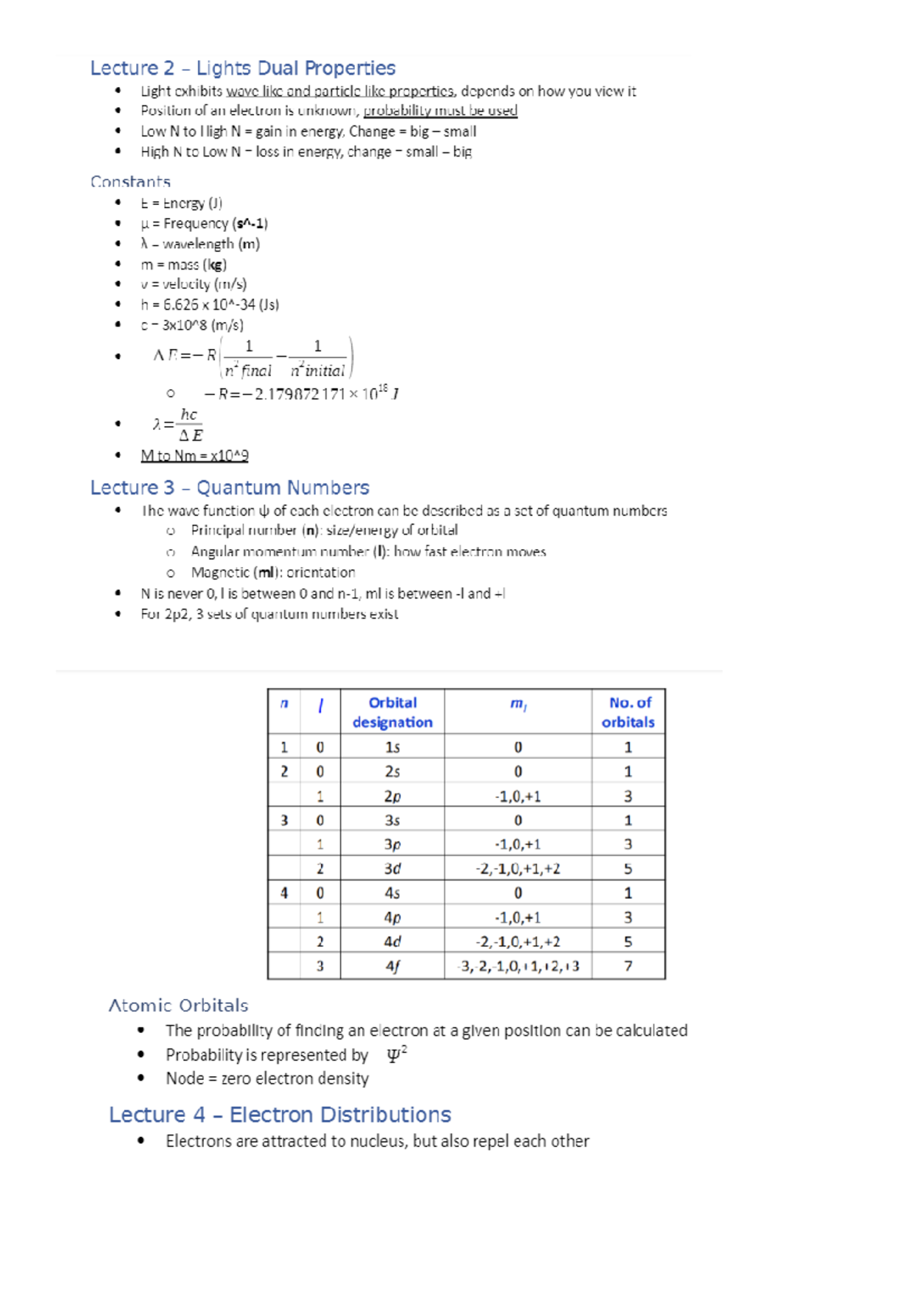 Mid sem revision module 1 - CHEM1100 - Studocu