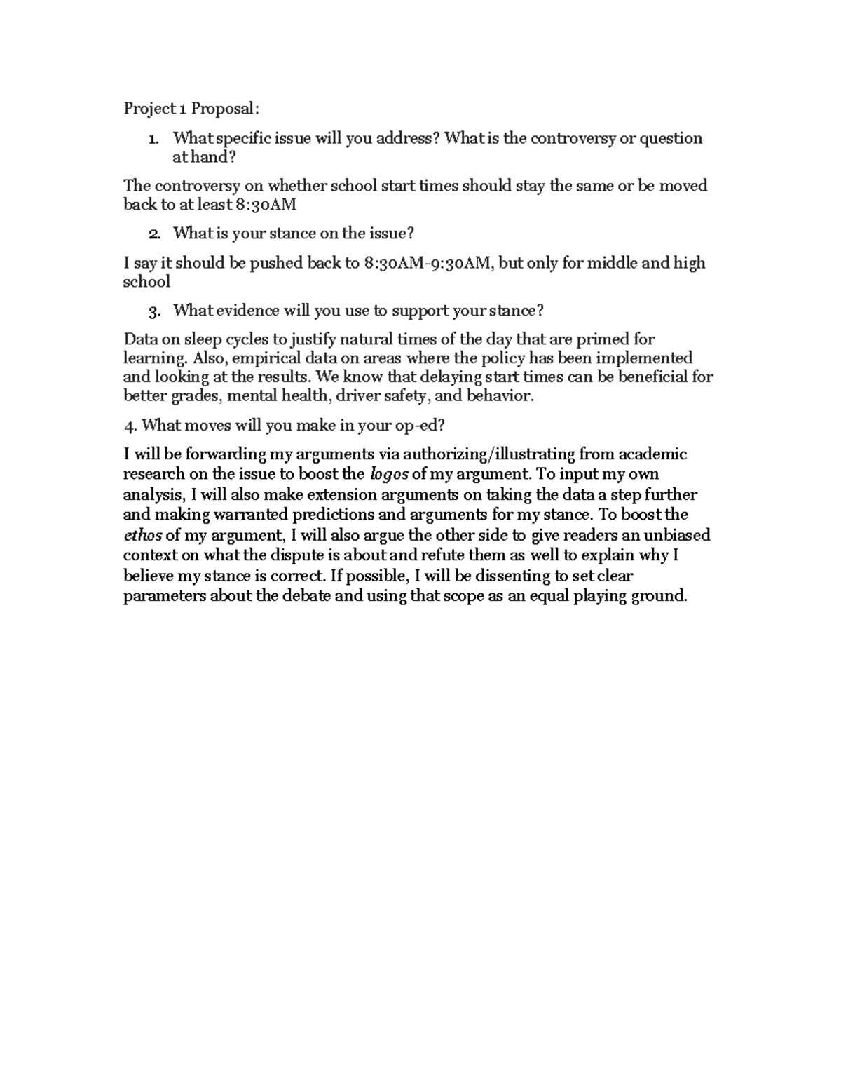 Project 1 Ideas - weekly exercise - Project 1 Proposal: What specific ...