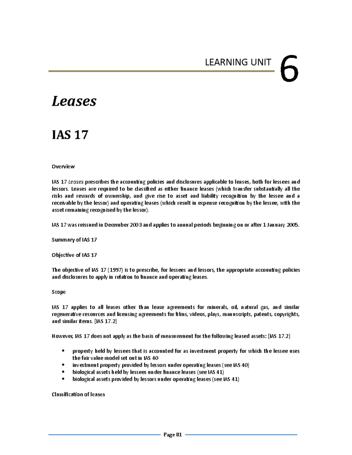 lu-6-leases-learning-unit-6-leases-ias-17-overview-ias-17-leases
