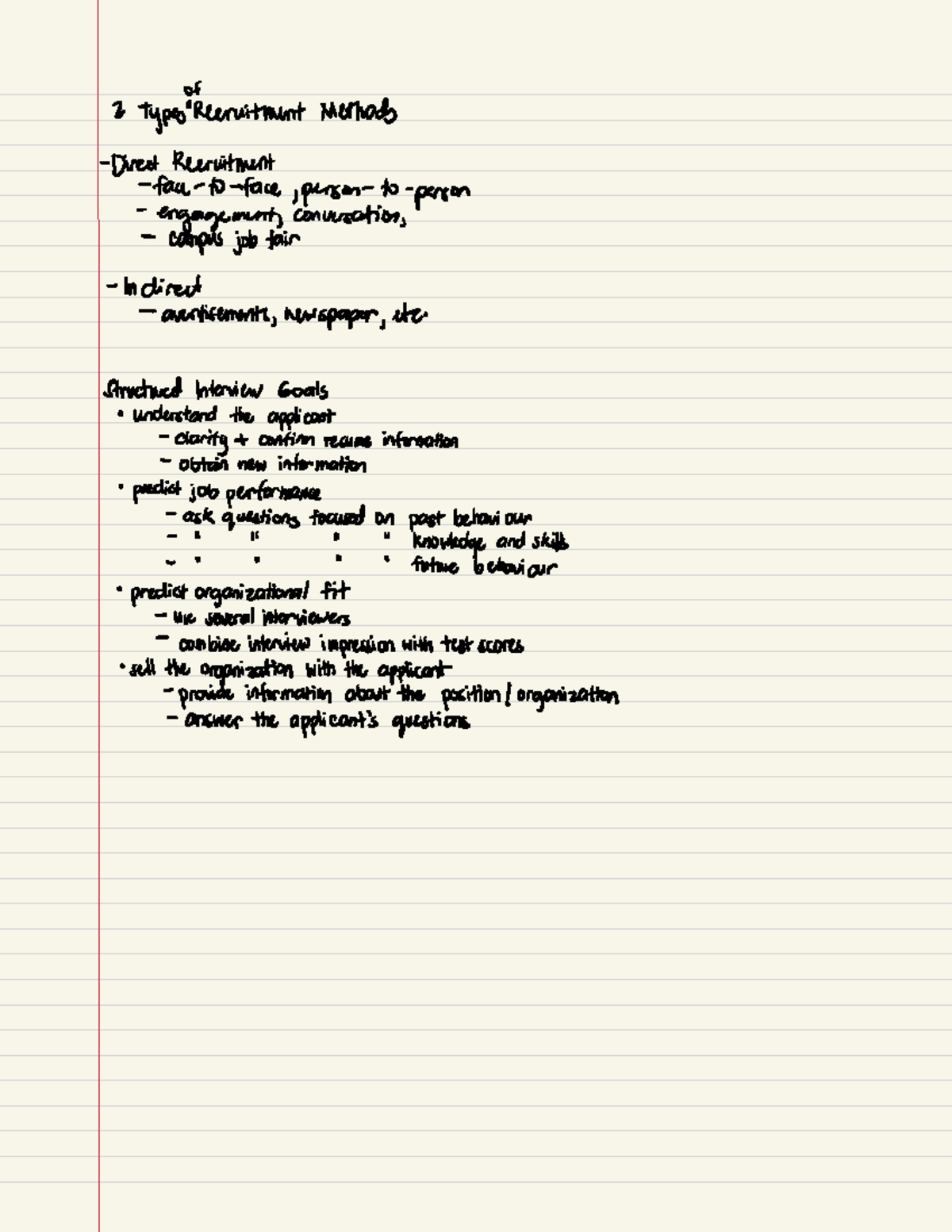 Chapter 4 Employee Selection Recruiting and Interviewing - 2 Types RecruitmentMethods - Studocu
