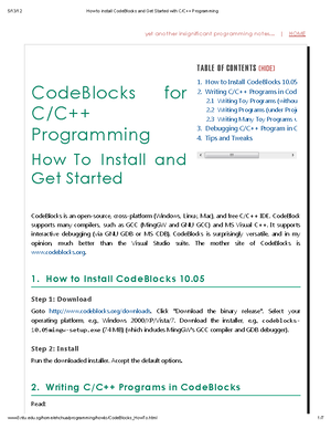 Codeblocks-instructions - Code::Blocks Student Manual Lawrence Goetz ...