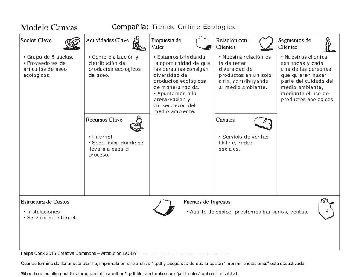 Plantilla Modelo Canvas PARA Proyectos - Aqui se ponen los archivos ...