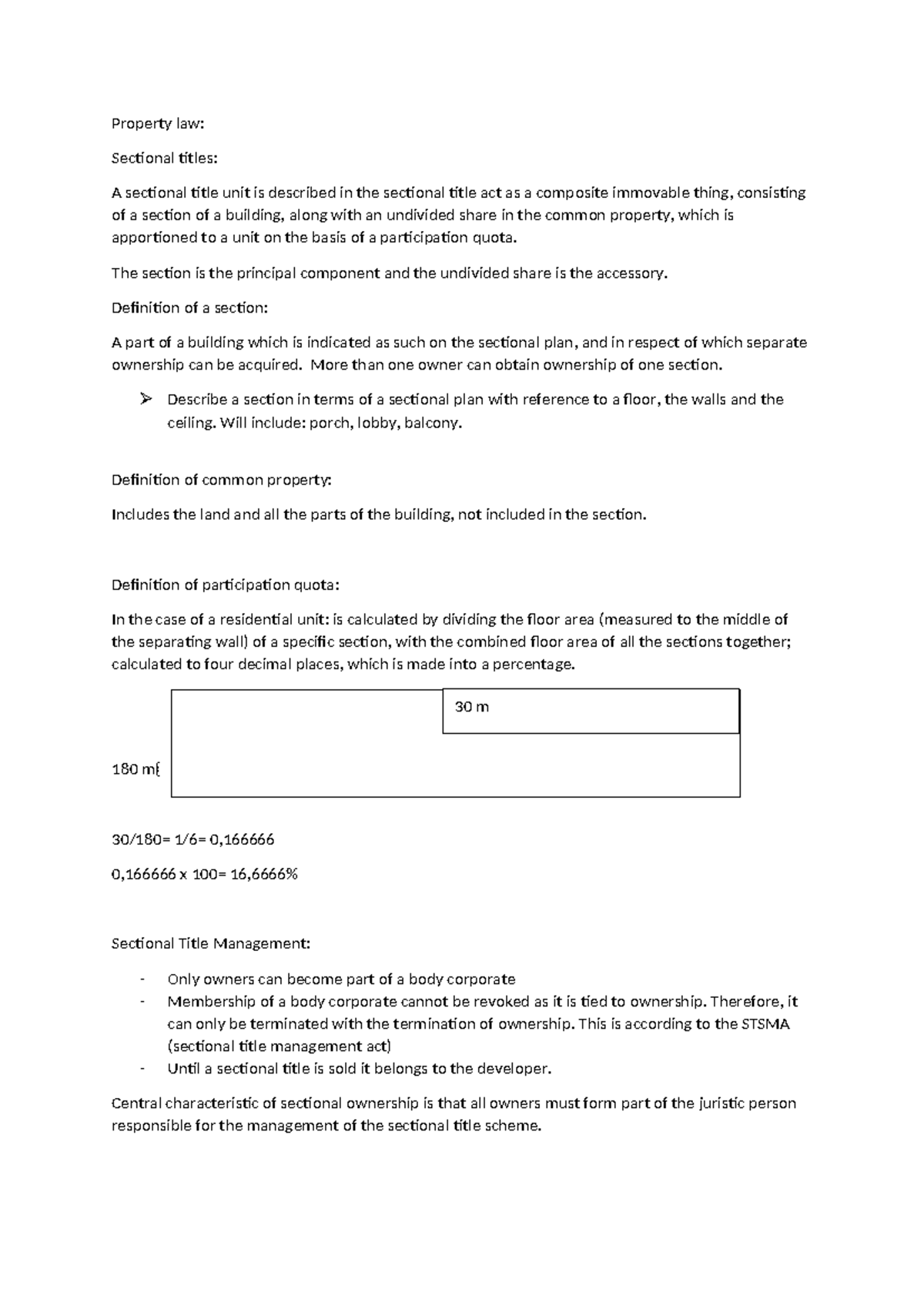 Property law- Sectional titles - Property law: Sectional titles: A ...