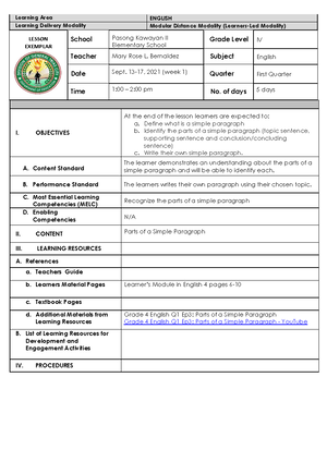 English Lesson PLAN Denotation AND Connotation - DAILY LESSON PLAN ...