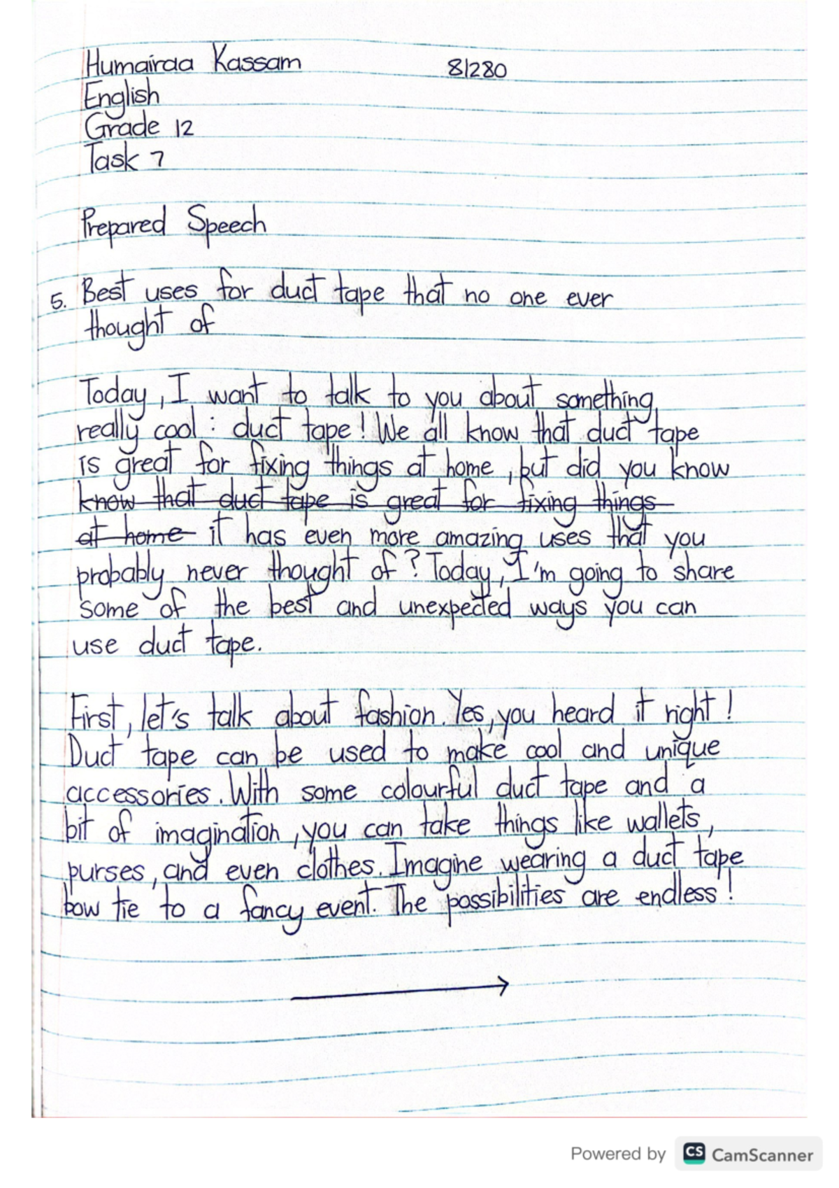 English Prepared Speech - Studocu