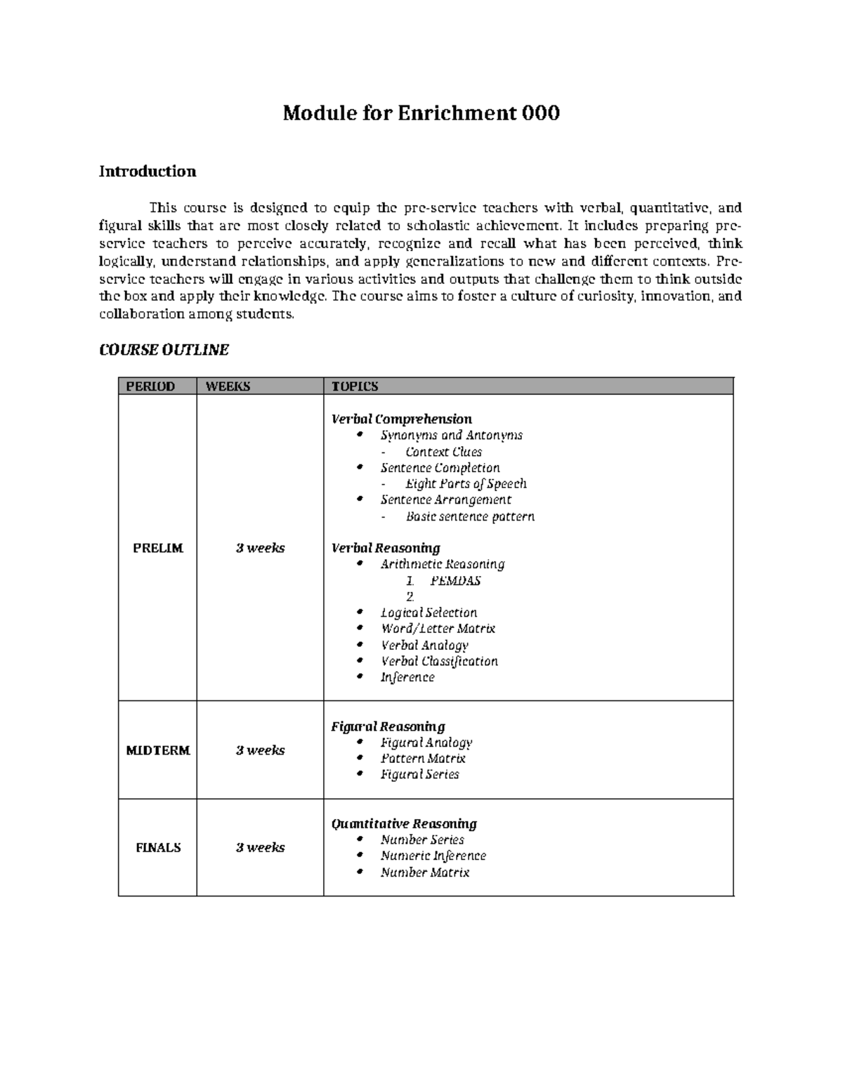 Module template - Summary Structures of English - Module for Enrichment ...