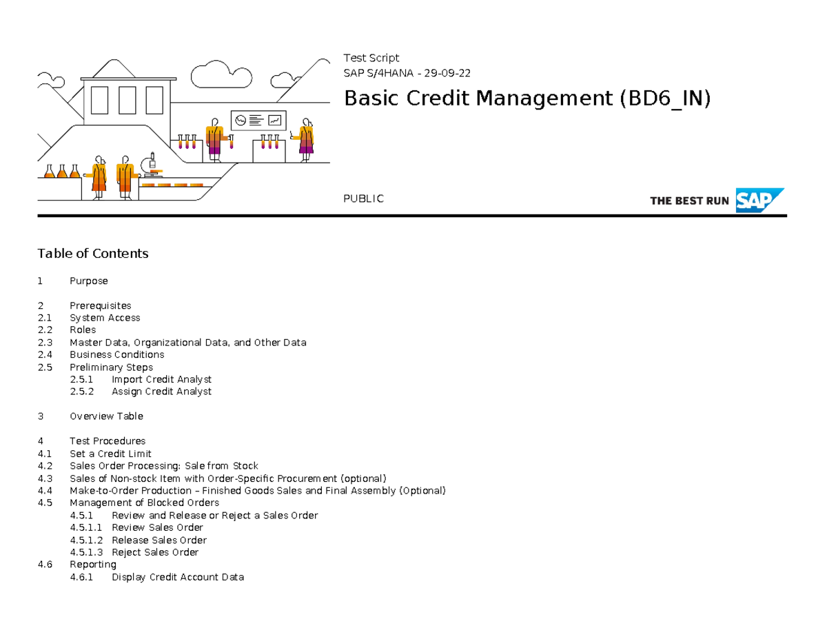 BD6 S4HANA2022 BPD EN IN - Test Script SAP S/4HANA - 29-09- Basic ...