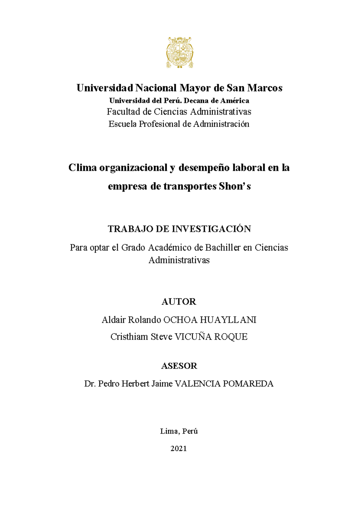 Ejemplo - fdsfsd - Universidad Nacional Mayor de San Marcos Universidad ...