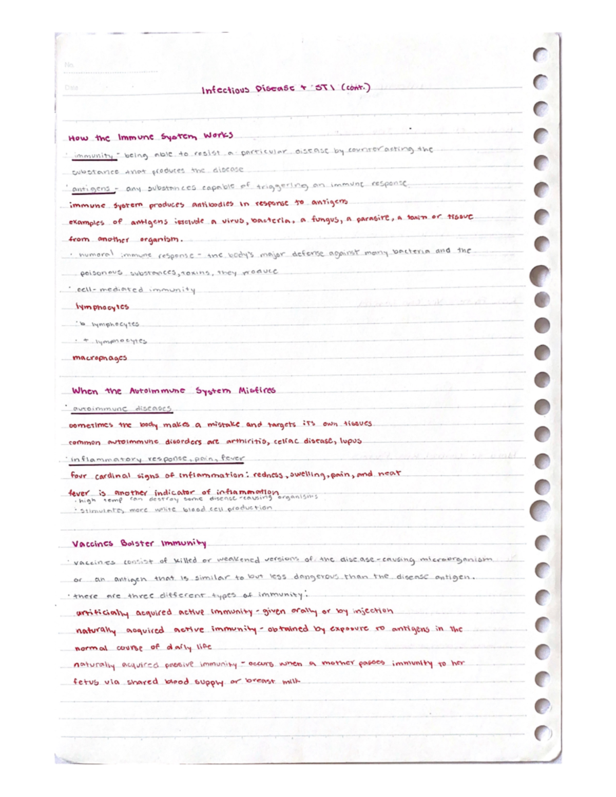 Chapter 7 - Infectious Disease + STI pg.2 - HLHSCI-100 - Studocu