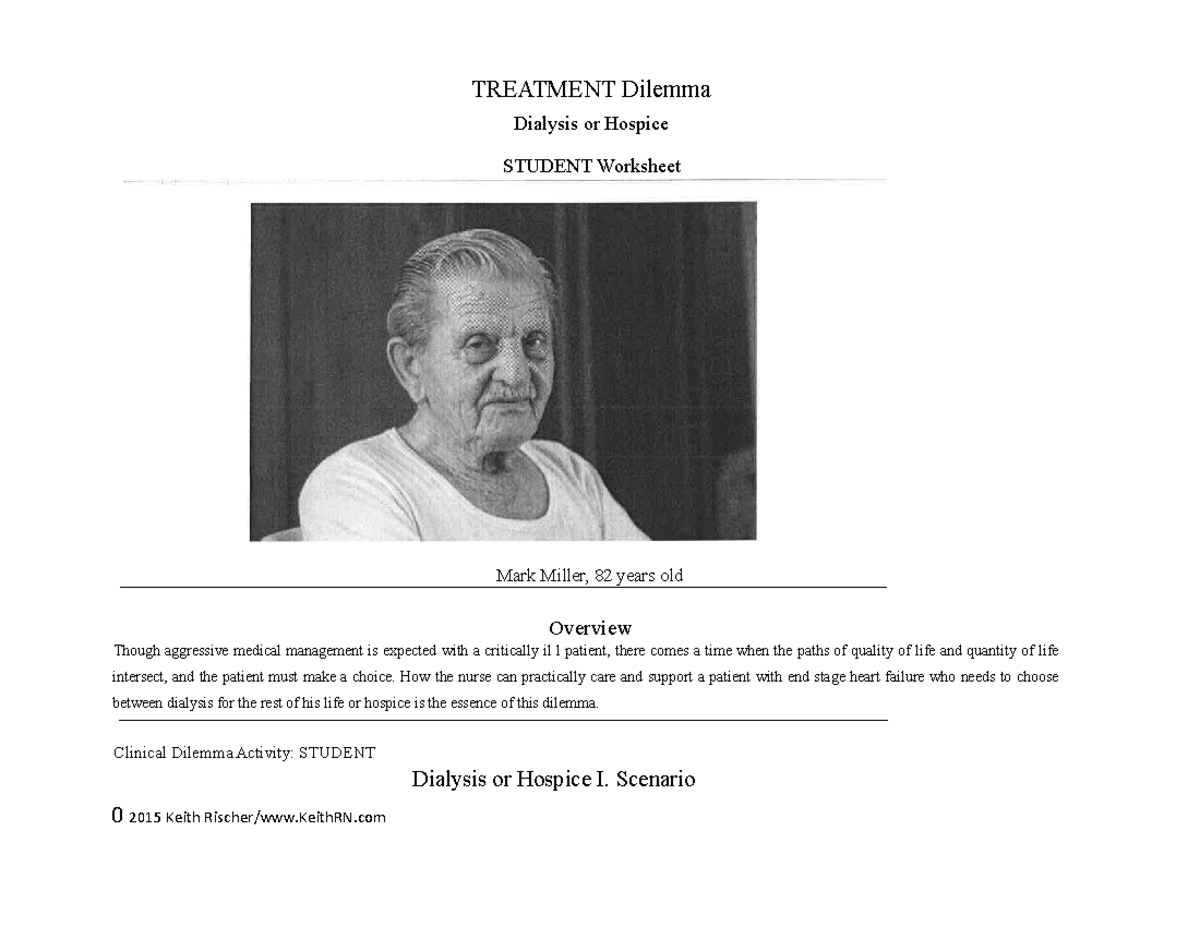 Dialysis or Hospice-(Keith RN-Treatment Dilemma) final draft ...