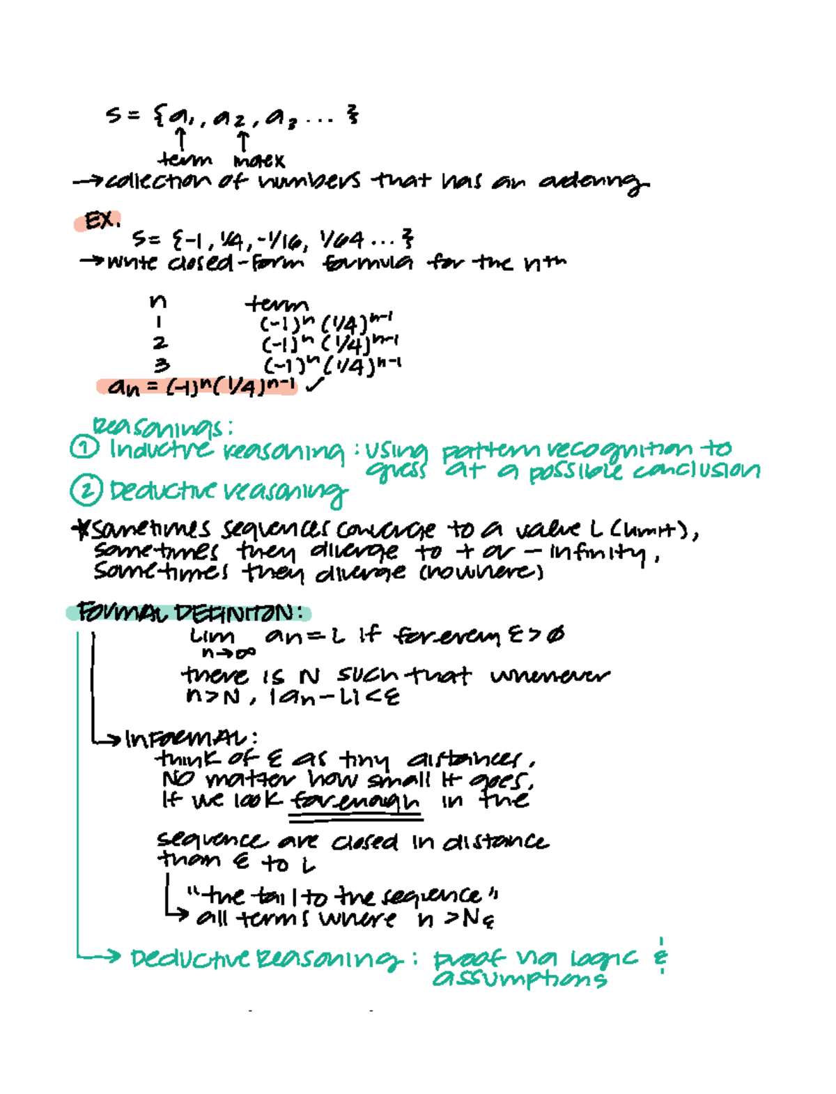 Sequences and theorems - S a Az Az term Index collection of numbers ...