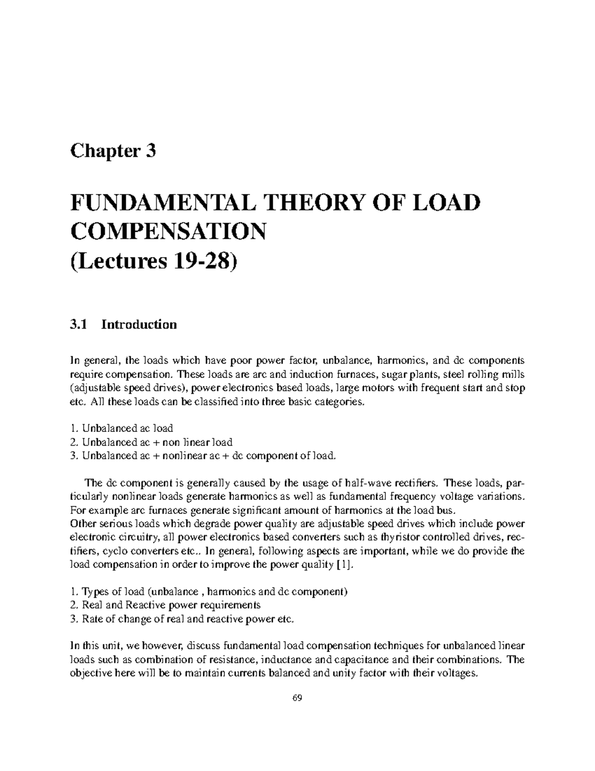 Chapter 3 PQ - Chapter 3 FUNDAMENTAL THEORY OF LOAD COMPENSATION ...