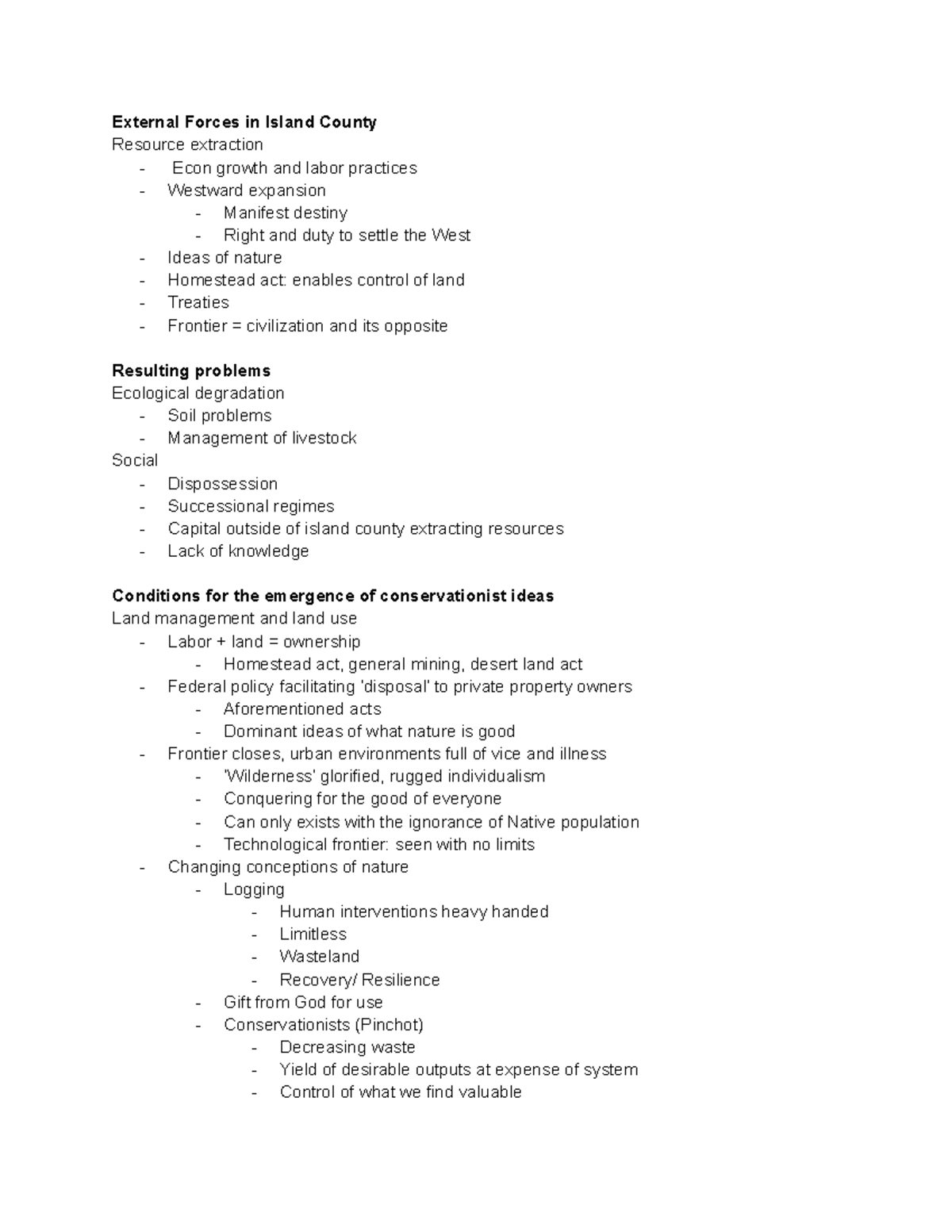ENVS305 - Notes based on lecture slides by Professor Zander Albertson ...