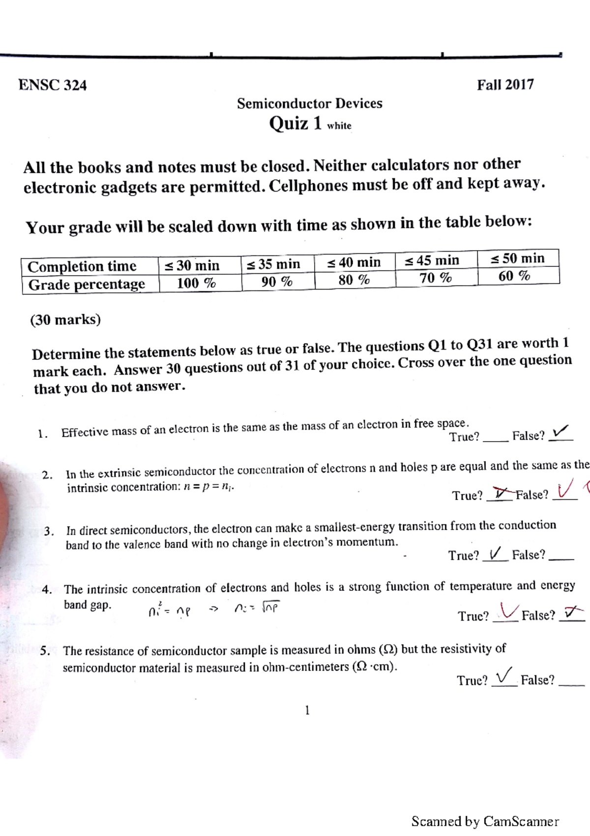 324Quizzes 1 - ENSC 324 - SFU - Studocu