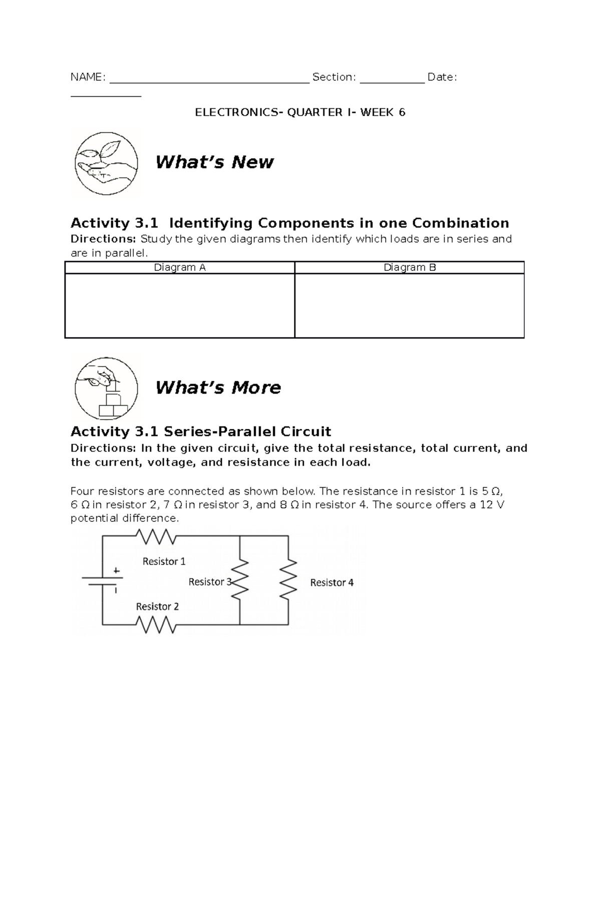Electronics Q1 M2 W6 Answer Sheet - NAME ...