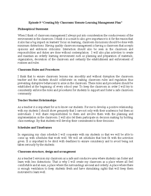 FS Episode 8 - Field Study answers. - Episode 8 “Establishing My Own ...